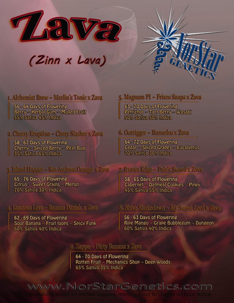 Zava 2023 Menu - Genetic Supply